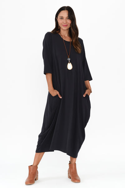 Elviva Navy Pocket Dress - Blue Bungalow AU