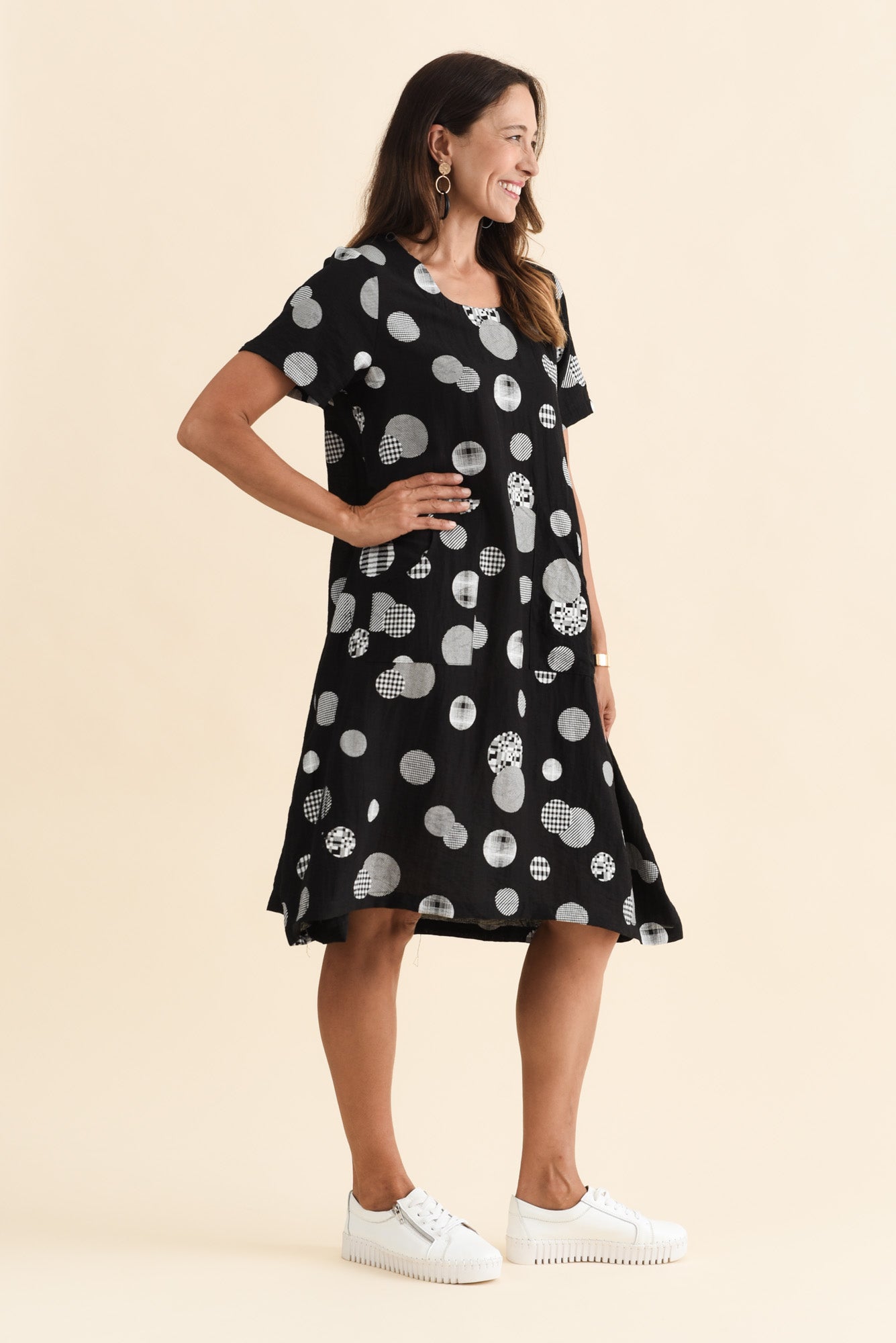 Bexley Black Spot Pocket Dress - Blue Bungalow AU