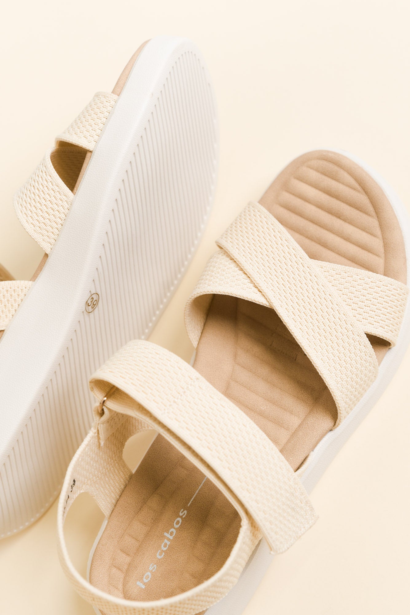 Brasilia Cream Knit Platform Sandal - Blue Bungalow AU