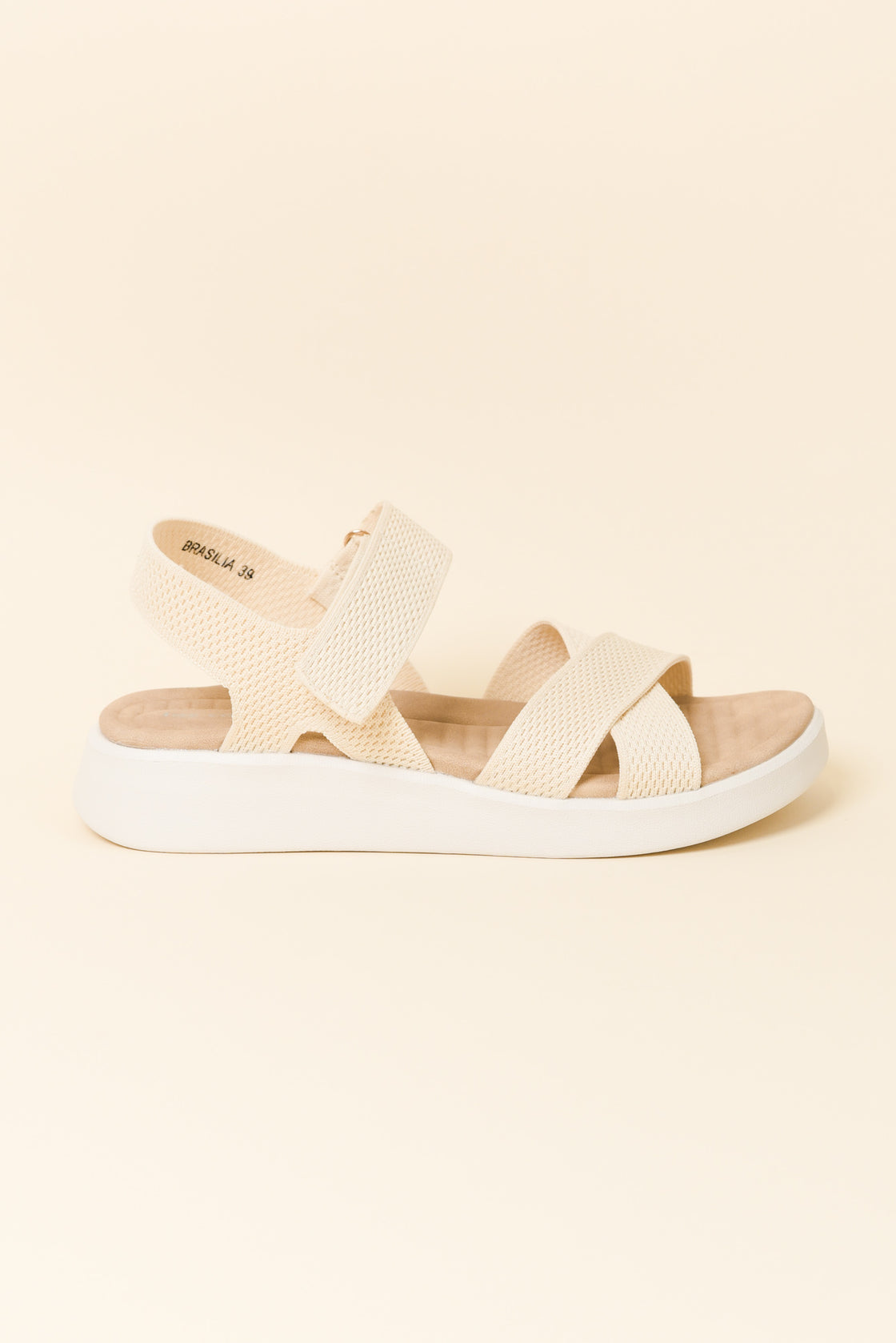 Brasilia Cream Knit Platform Sandal - Blue Bungalow AU