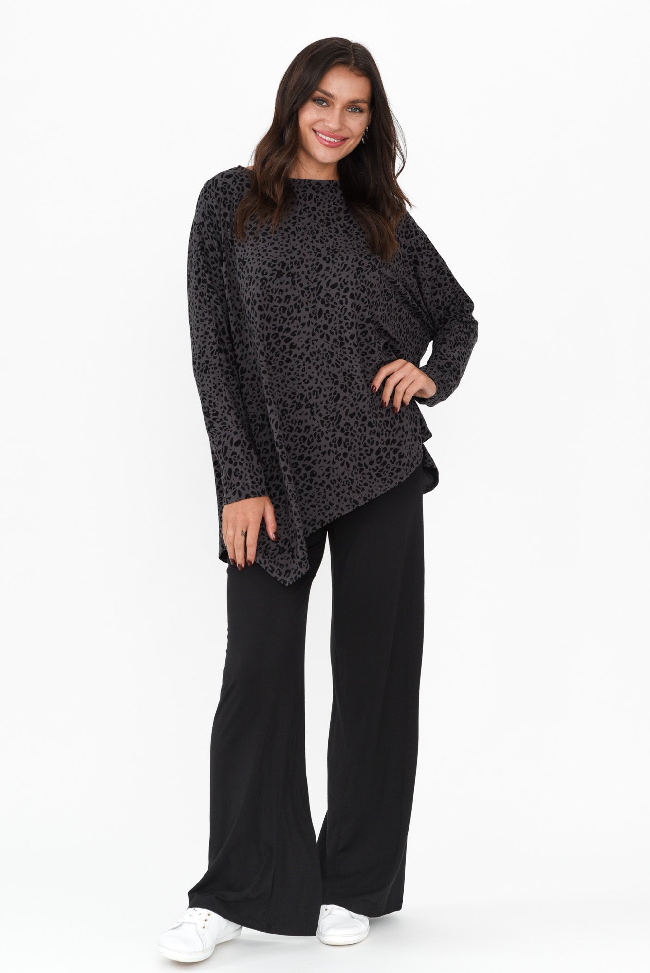 Cory Black Bamboo Wide Leg Pants - Blue Bungalow AU