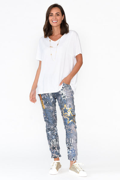 Ivy White Micro Modal Swing Tee - Blue Bungalow