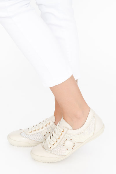 Jamie Cream Mesh Sneaker - Blue Bungalow AU