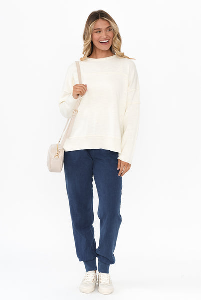Daily Blue Cotton Drawstring Sweatpants - Blue Bungalow AU