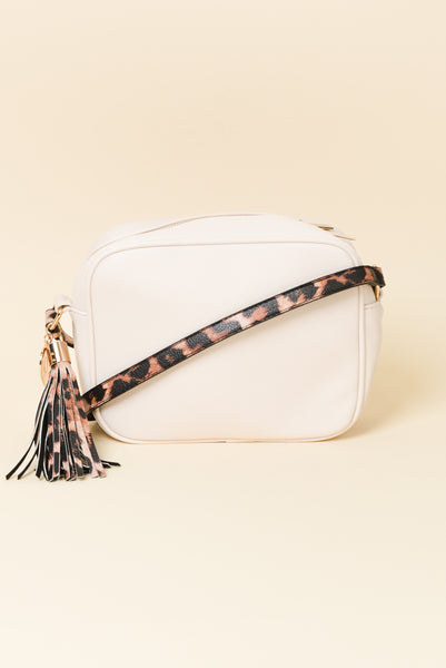 Katie Cream Trim Crossbody Bag - Blue Bungalow AU