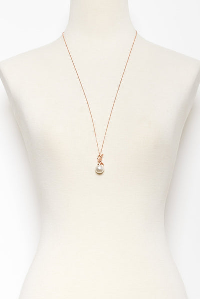Kora Rose Gold Pearl Necklace - Blue Bungalow AU