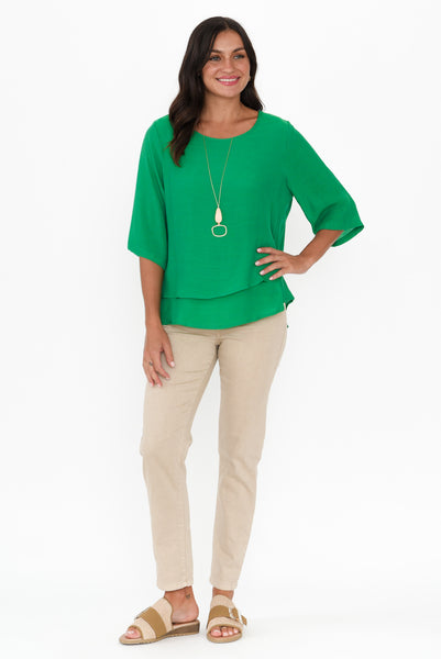 Liora Green Layered Top - Blue Bungalow AU