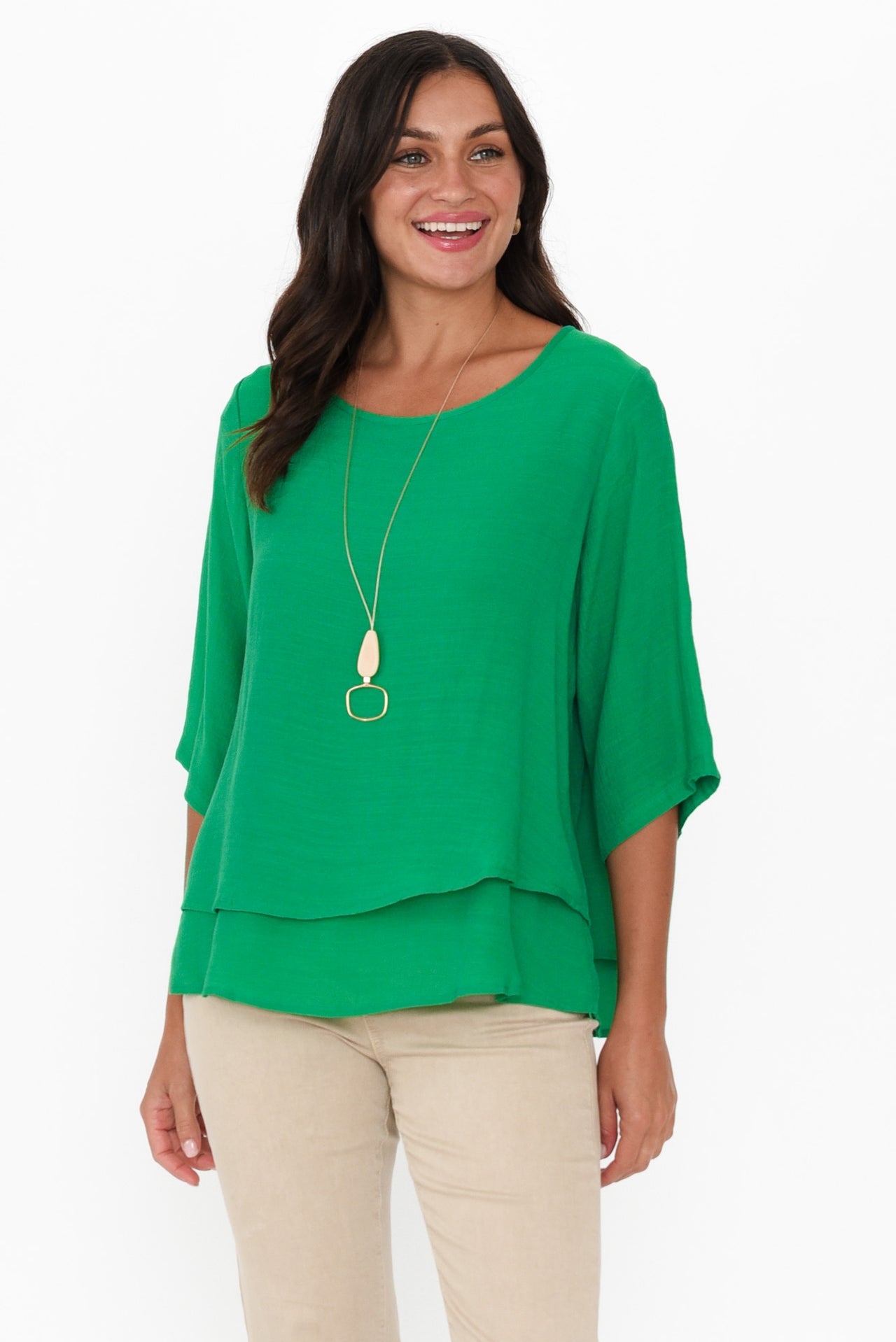 Liora Green Layered Top - Blue Bungalow AU
