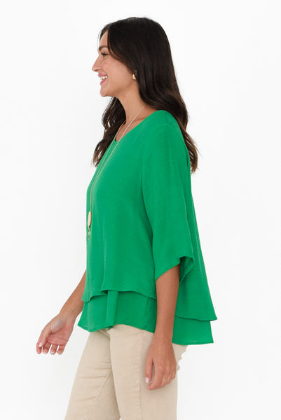 Liora Green Layered Top - Blue Bungalow AU