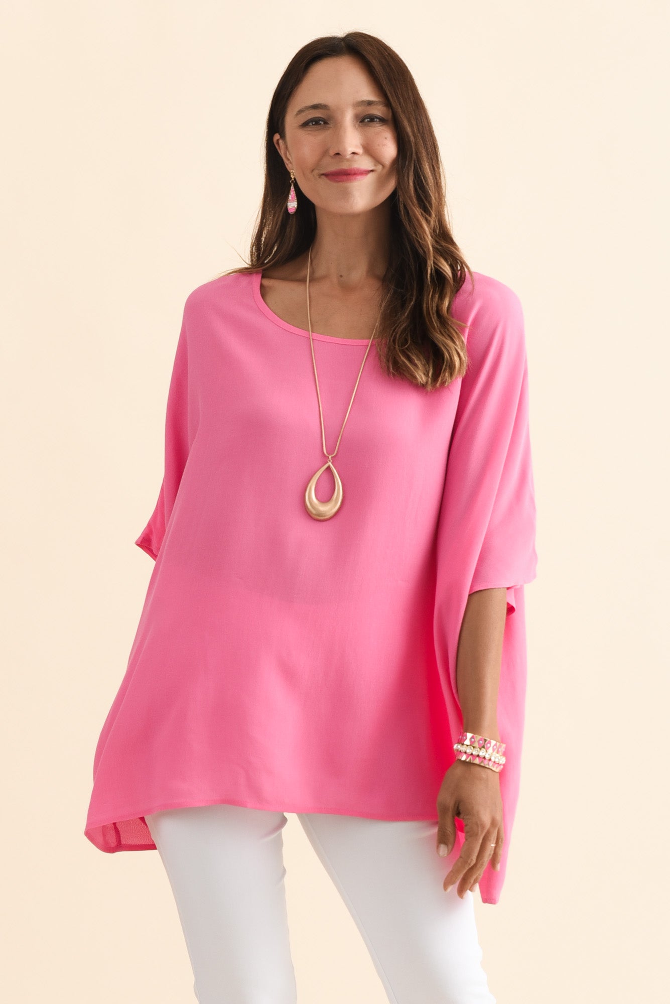 Mali Hot Pink Drape Top - Blue Bungalow AU
