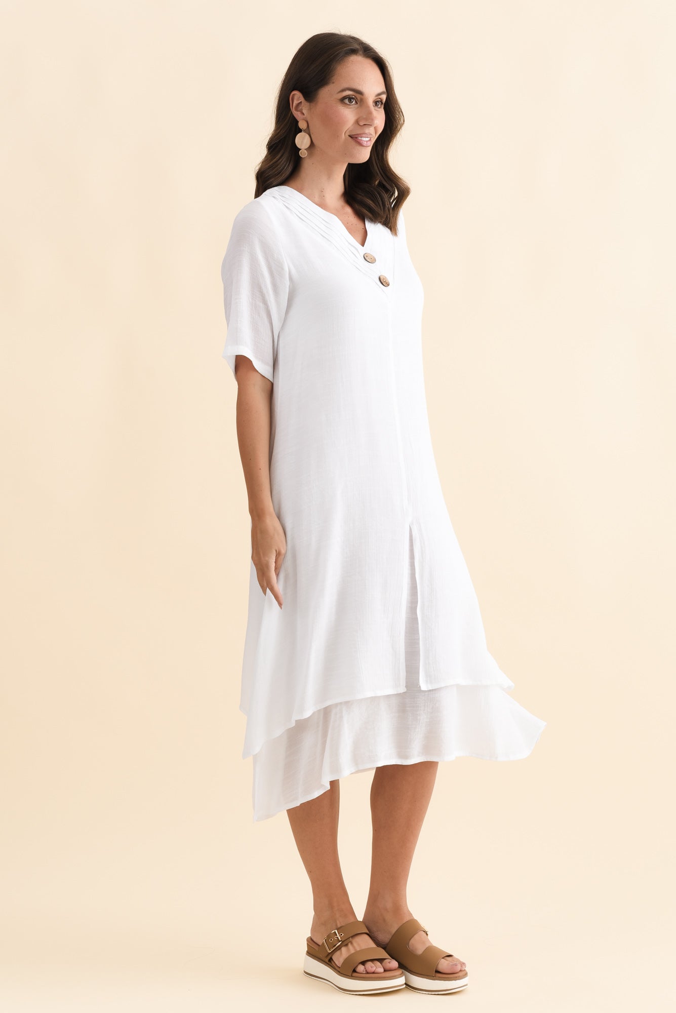 Nala White Layers Dress - Blue Bungalow AU