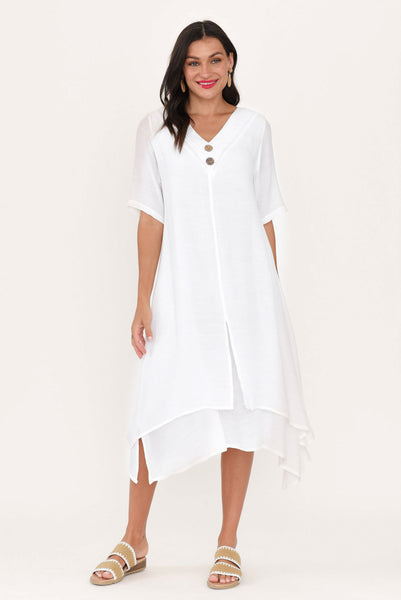 Nala White Layers Dress - Blue Bungalow AU