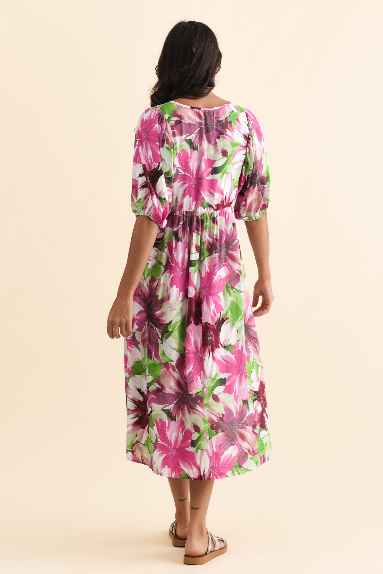 Nolte Purple Flower Pocket Dress - Blue Bungalow AU
