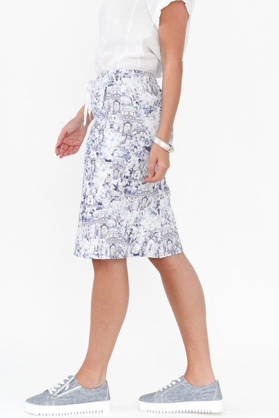 Norma Navy Vista Drawstring Skirt - Blue Bungalow AU