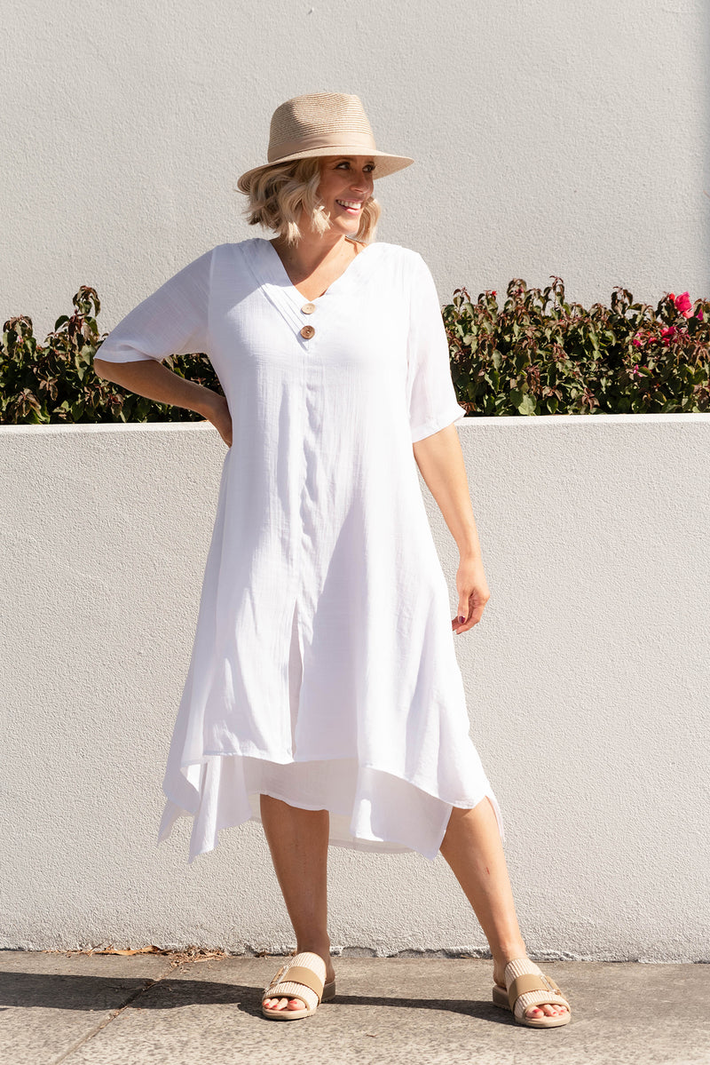 Nala White Layers Dress - Blue Bungalow AU