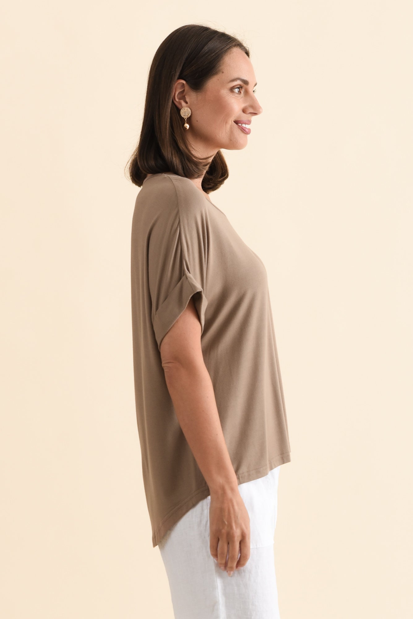 Talullah Mocha Bamboo Top - Blue Bungalow AU